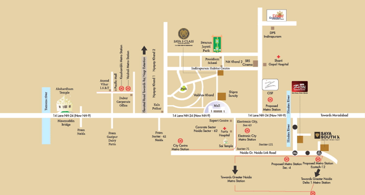 Saya Gold Avenue | 2/3/4 BHK Premium Apartments in Indirapuram, Ghaziabad